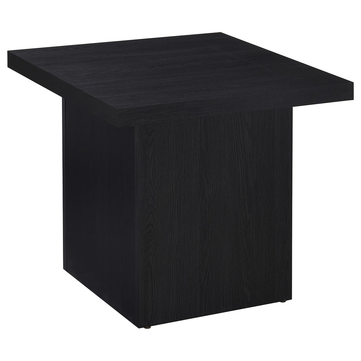 Max Square Engineered Laminate End Side Table Black — M&V Mattress and ...