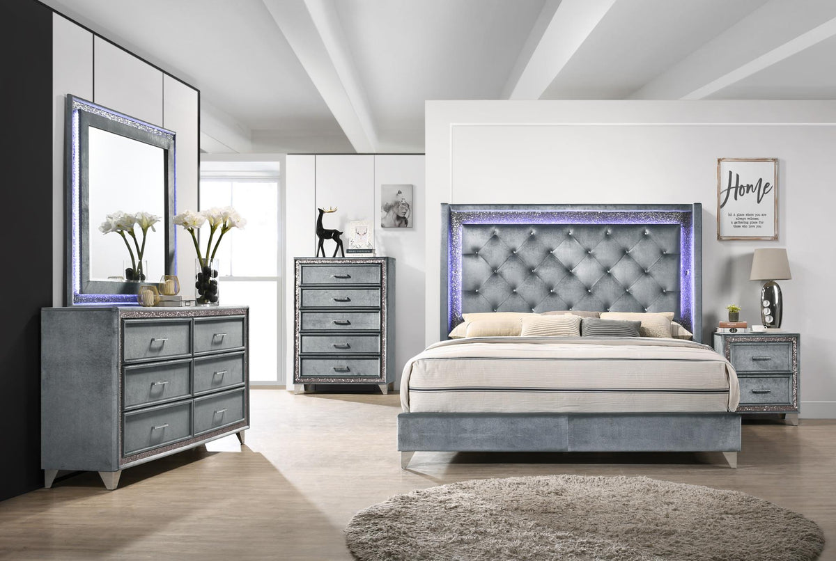 Monica Gray Bedroom Collection — M&V Mattress and Furniture