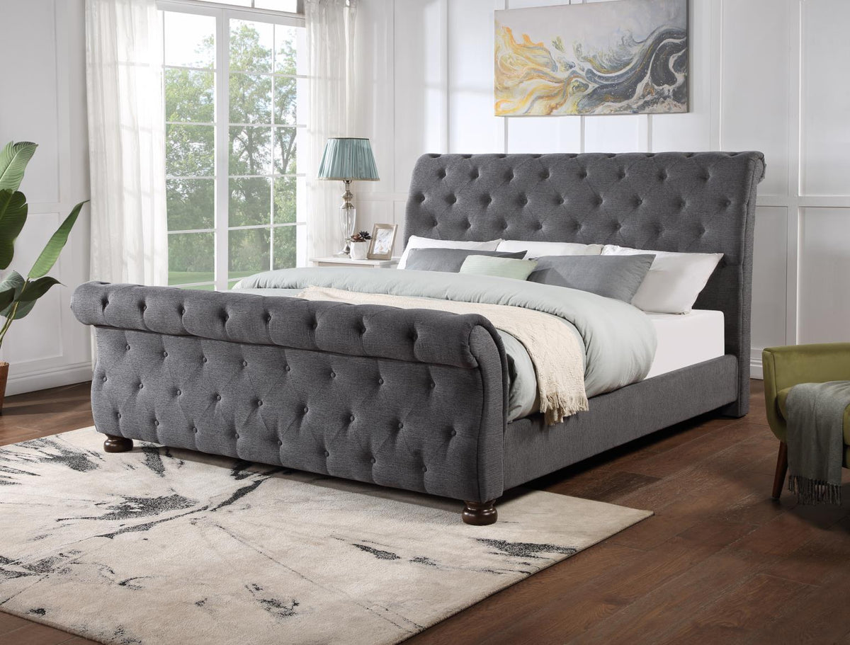 Janley Dark Gray Sleight Bed — M&V Mattress and Furniture