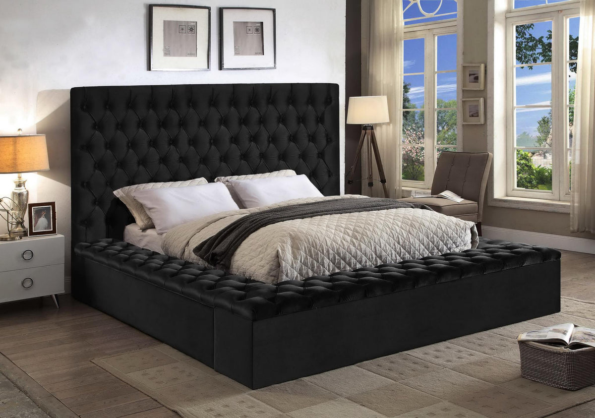 Hillsway Black Velvet Bedroom Collection — M&V Mattress and Furniture